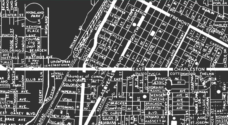 Las Vegas Map : Vintage Las Vegas Map Print - Old Las Vegas Map ...