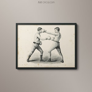 Boxing Art - Vintage Boxing Poster - Vintage Sports Art - Man Cave ...