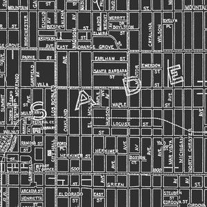 Pasadena Map : Vintage Pasadena Map Print - Old Pasadena California Map ...