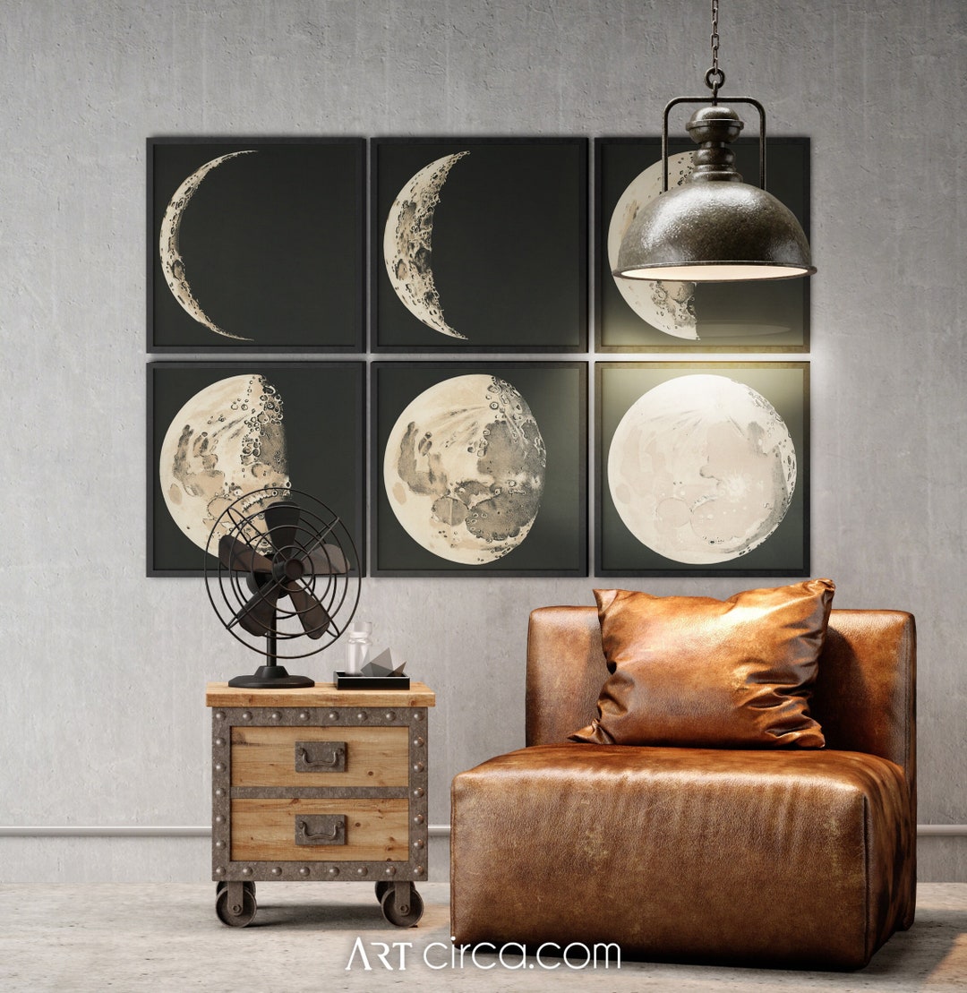 Moon Art : 1896 Moon Photogravure Prints Illustration - Moon Drawings ...