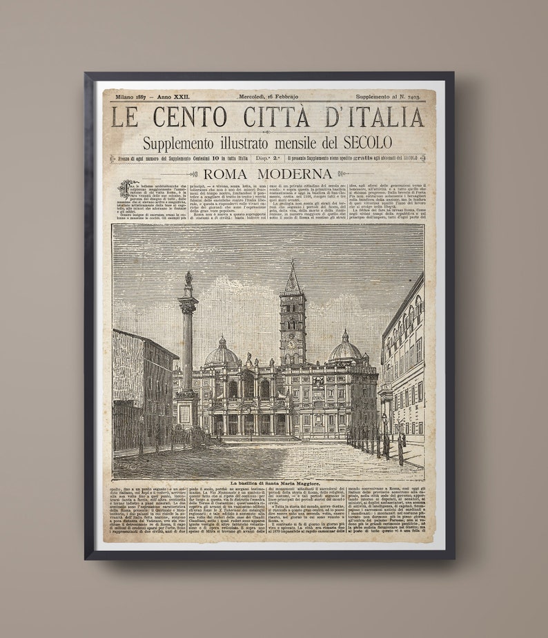 Vintage Italian Newspaper : Roma Moderna Full Cover 2 - Etsy