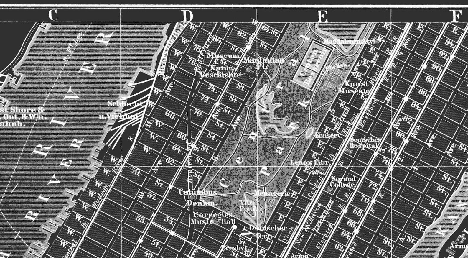 New York Map Print : Circa 1900 Map of New York Lithograph Giclee Print ...