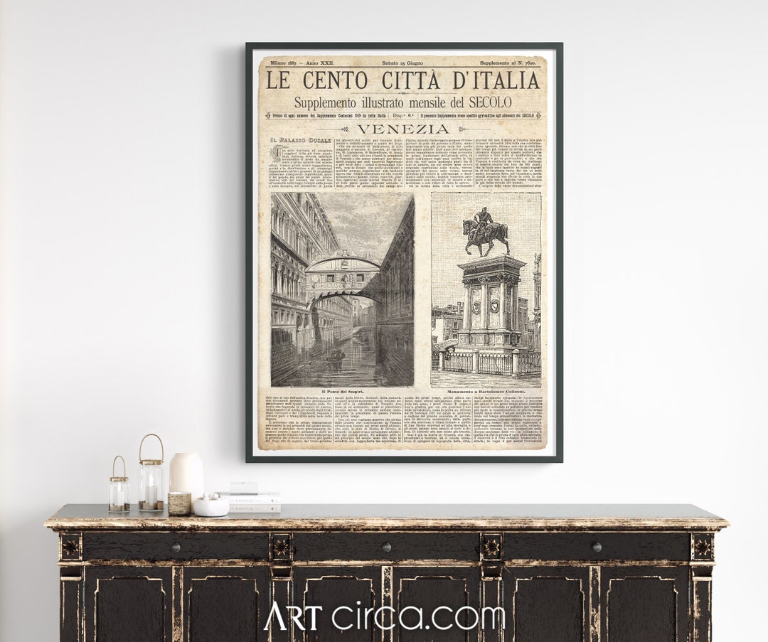 Vintage Italian Newspaper : Venezia Full Cover 1 - Vintage Newspaper ...