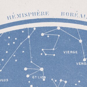 Nursery Star Map : Vintage French Constellation Map - Constellation Map ...