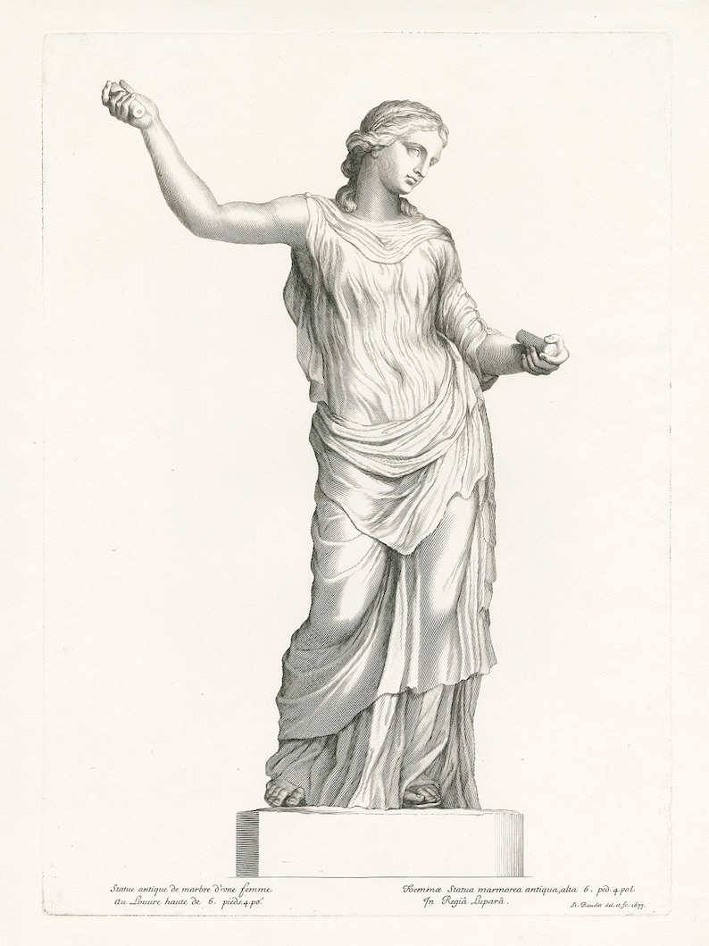 Antique Figure Drawing 4 : Statue Engraving Gallery Wall - Etsy