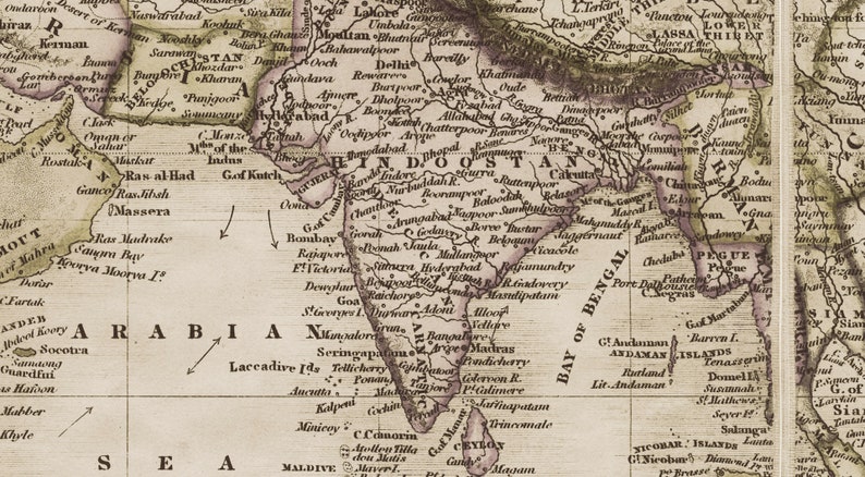 World Map Art : 1861 World Map Print - Antique World Map - Vintage ...