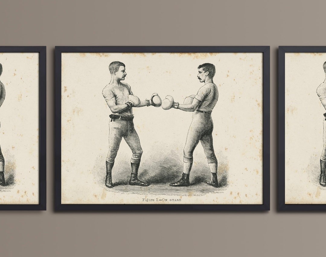 Boxing Art Vintage Boxing Poster Vintage Sports Art Man - Etsy
