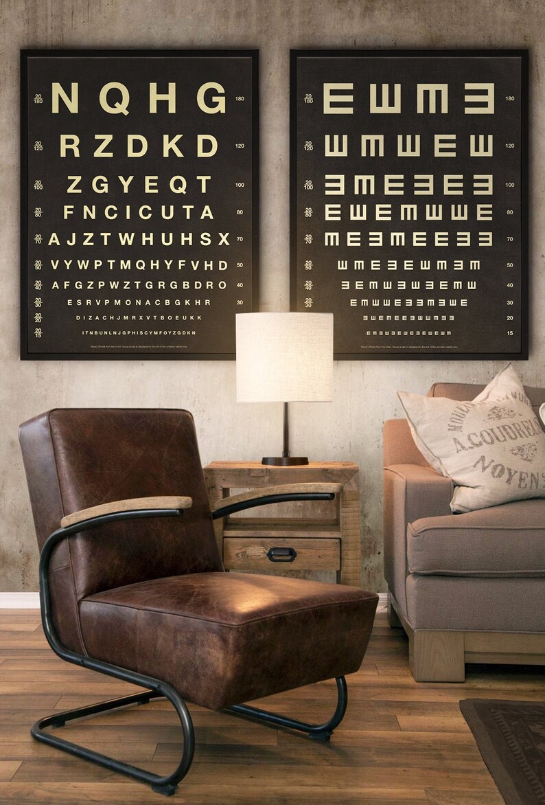 Eye Chart Print : Vintage Eye Charts Letters Vintage Eye - Etsy