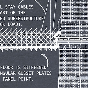 Brooklyn Bridge Blueprint : Vintage New York Brooklyn Bridge ...