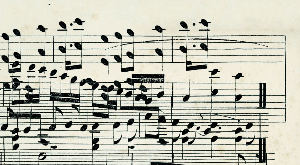 Sheet Music Art : Vintage 1800s Tribute to Music Sheet Music | Etsy