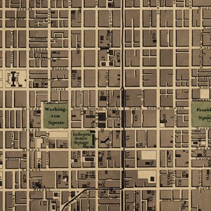 Philadelphia Map : Vintage Philadelphia Map Print Poster Circa 1840 ...