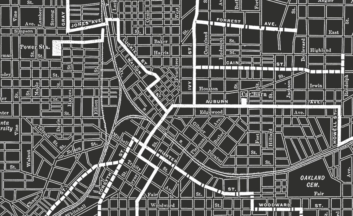 Atlanta Map : Vintage Atlanta Map Print Poster Circa 1901 - Etsy