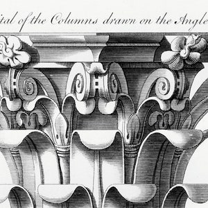 Architecture Art #2 - Italian Neoclassical Column Etchings - Vintage ...