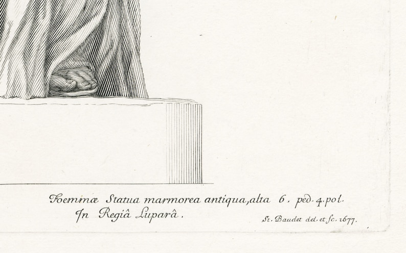 Antique Figure Drawing #4 : Statue Engraving - Gallery Wall Decor ...