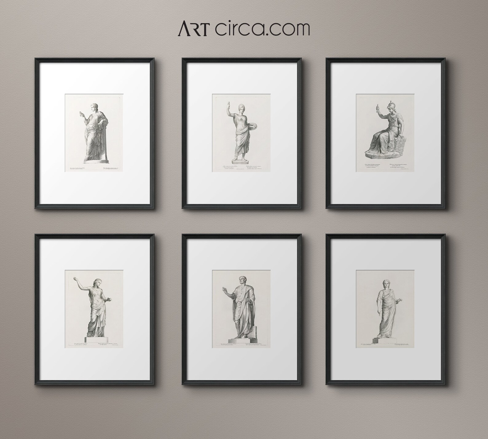 Antique Figure Drawing #4 : Statue Engraving - Gallery Wall Decor ...
