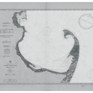Cape Cod Nautical Map : Vintage 20th C. Nautical Survey Map - Cape Cod ...
