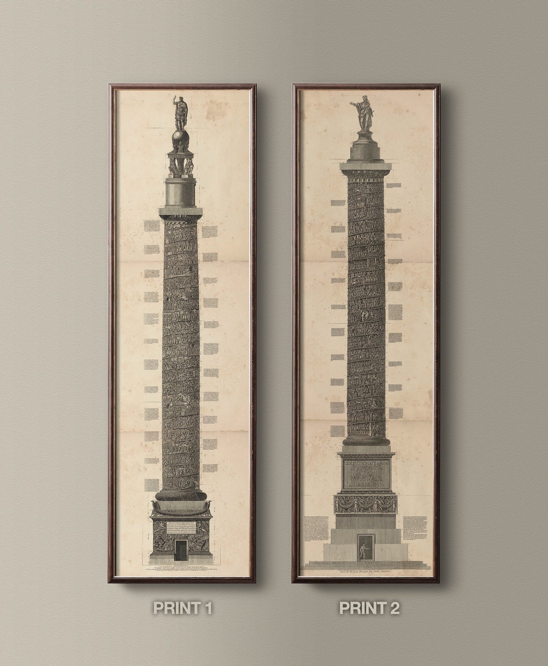Trajan's Column Etchings Print : Vintage Trajan's Column Etchings ...