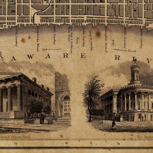 Philadelphia Map : Vintage Philadelphia Map Print Poster Circa 1840 ...