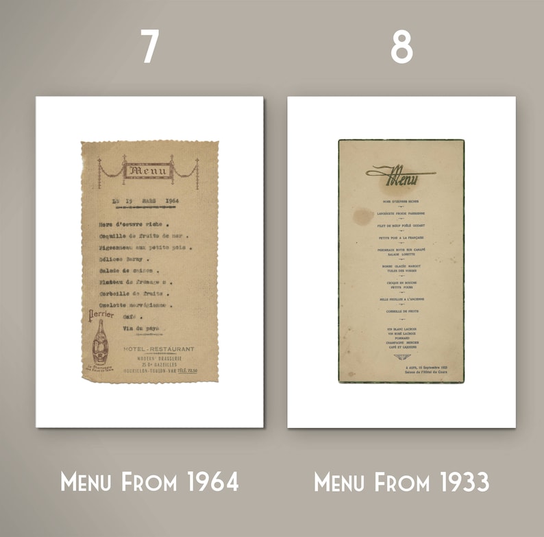 French Menu Vintage French Brasserie Menu Print French - Etsy