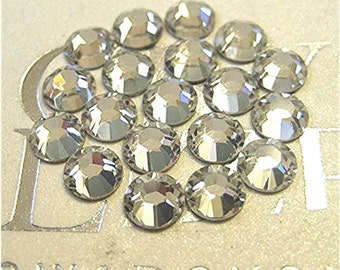 SS 30 Swarovski Jet Crystal AB Flat Back Rhinestone 107 Stones - Etsy
