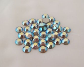 SS 30 Swarovski Jet Crystal AB Flat Back Rhinestone 107 Stones - Etsy