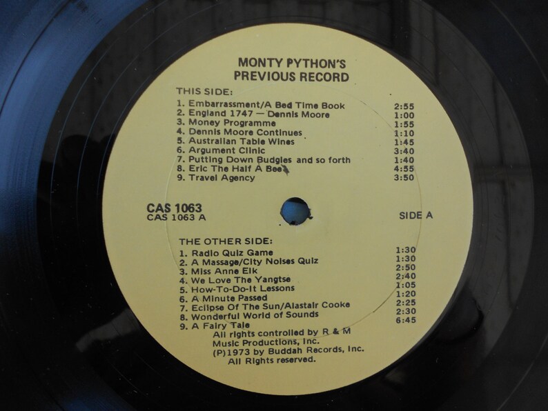 Monty Python's Previous Record Vinyl Record - Etsy