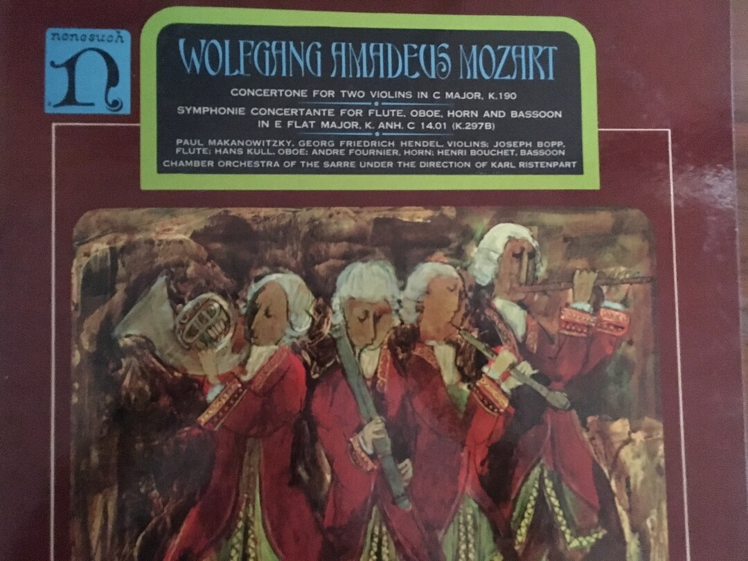 Wolfgang Amadeus Mozart Concertone K 190 Symphonie Concertante K Anh ...