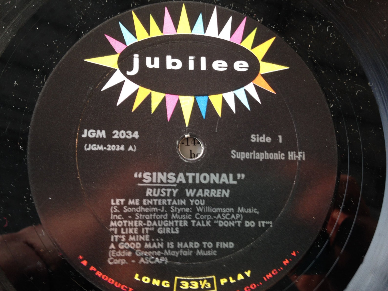 Rusty Warren Sinsational Vinyl Record - Etsy