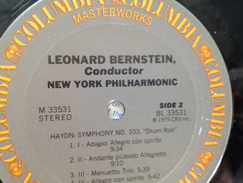 Haydn Symphony No 101 / Symphony No 103 New York Philharmonic Leonard Bernstein Vinyl Record - Etsy