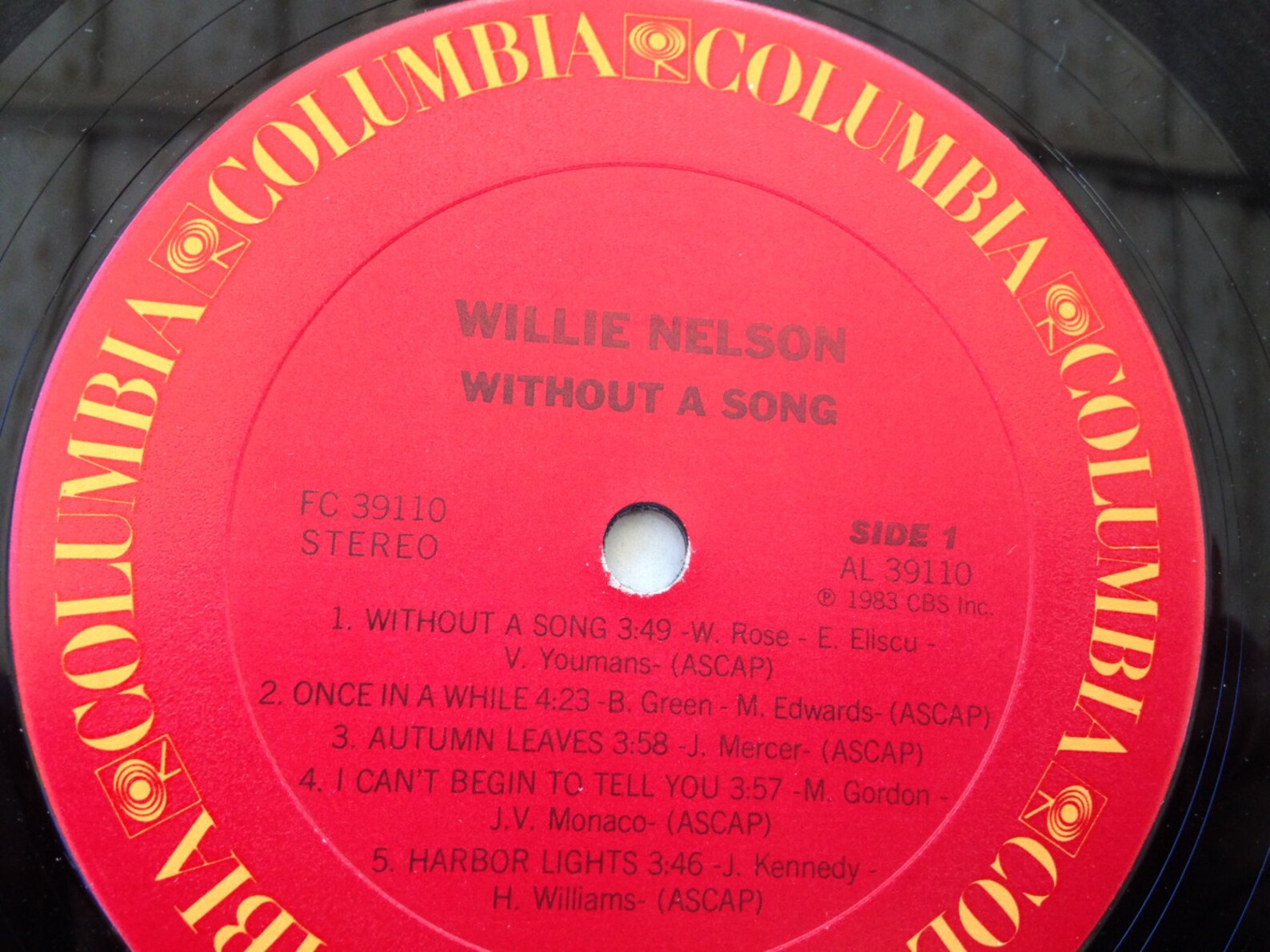 Willie Nelson Without A Song Vinyl Record - Etsy