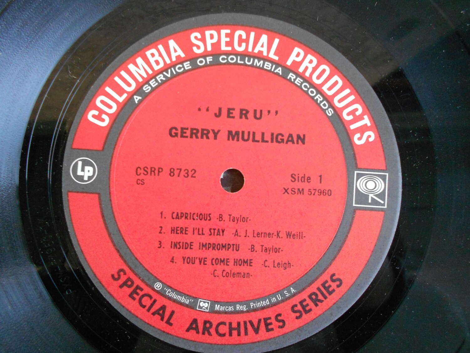 Gerry Mulligan Jeru Vinyl Record | Etsy