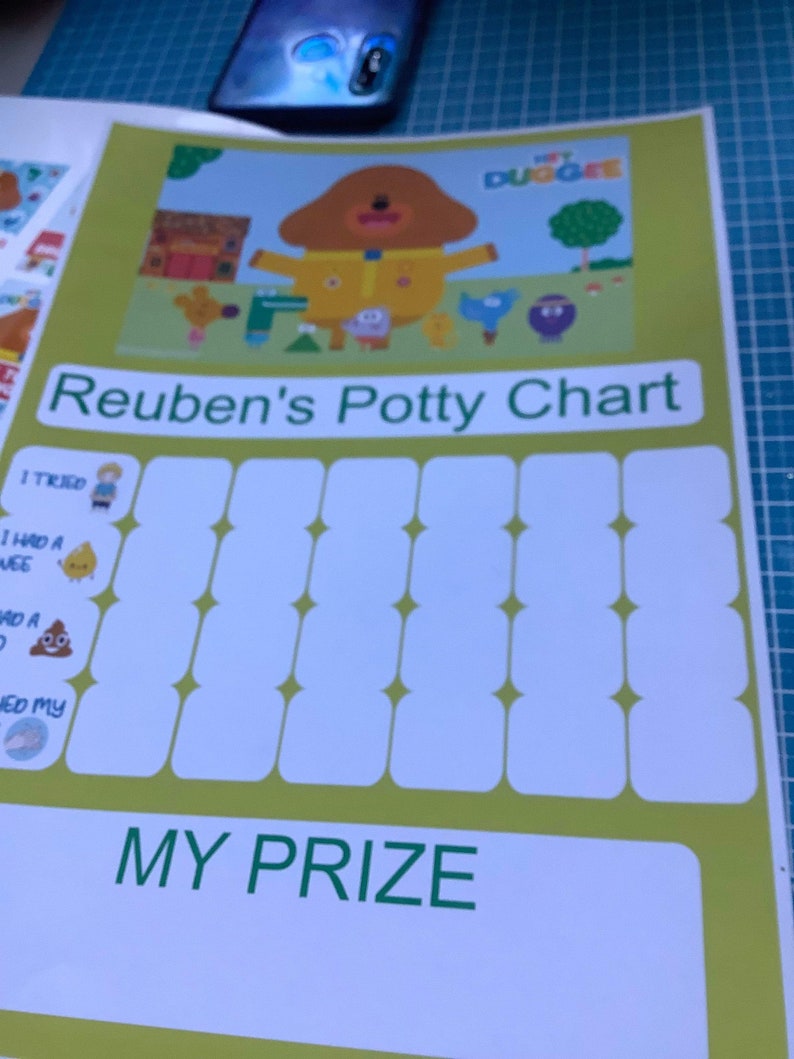 Personalised Potty Training / Reward Chart and Stickers - Etsy