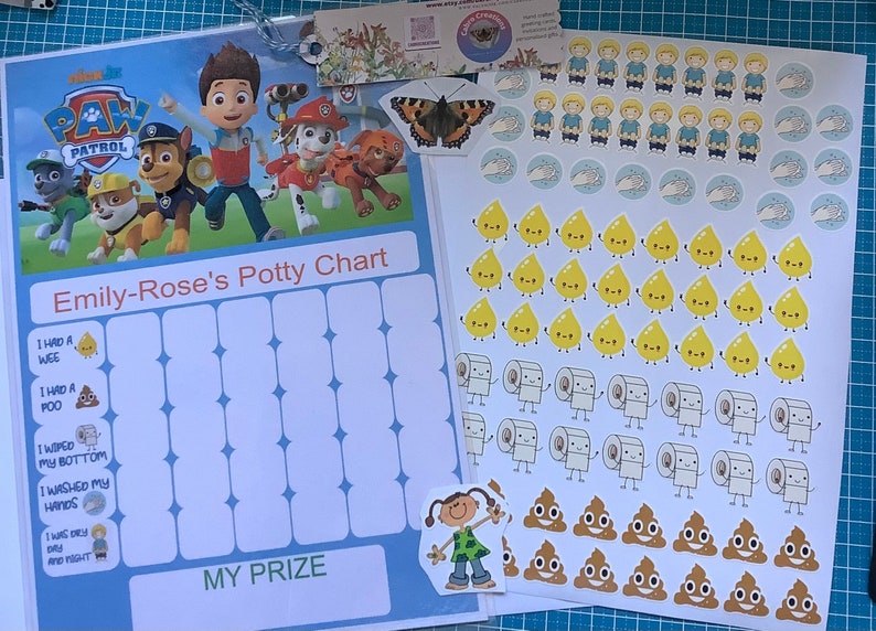 Personalised Potty Training / Reward Chart and Stickers - Etsy
