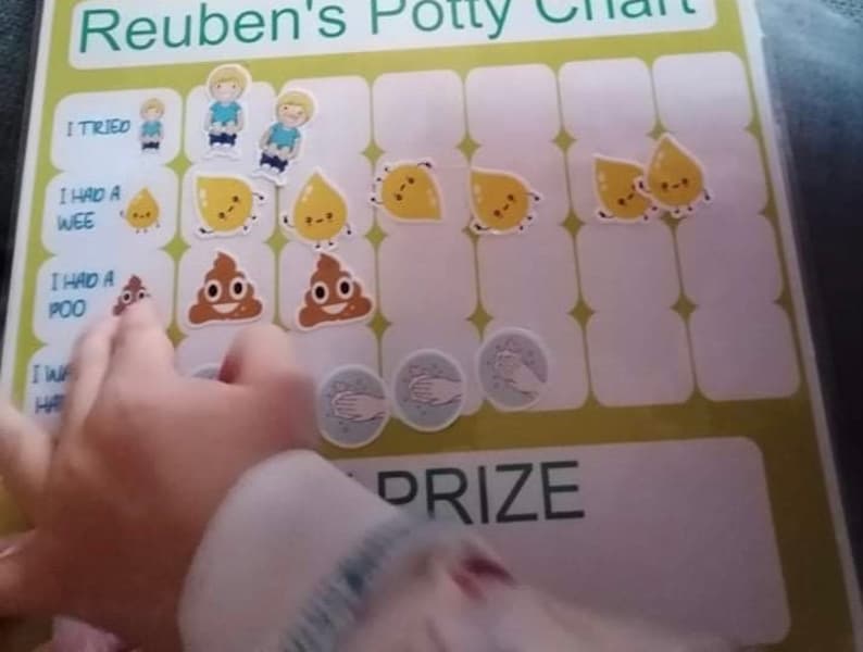 Personalised Potty Training / Reward Chart and Stickers - Etsy
