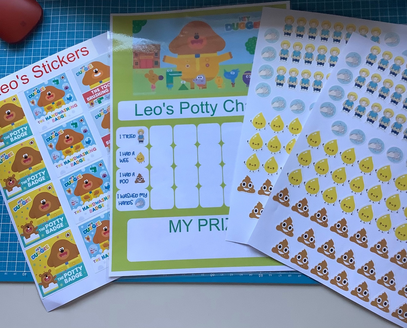Personalised Potty Training / Reward Chart and Stickers, Sticker Sheets ...