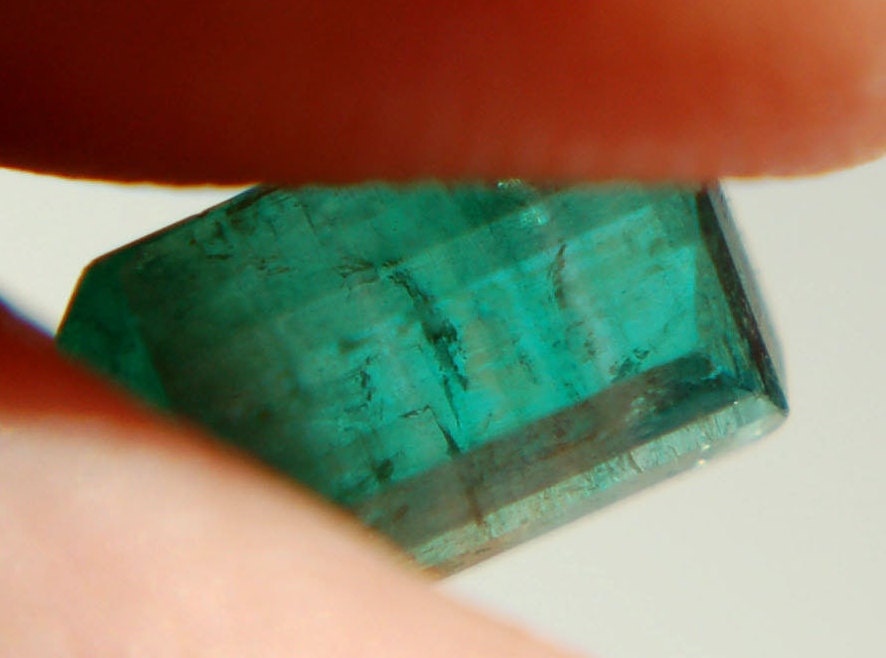 Natural Emerald Faceted crystal 1.51 ct great Green Color | Etsy