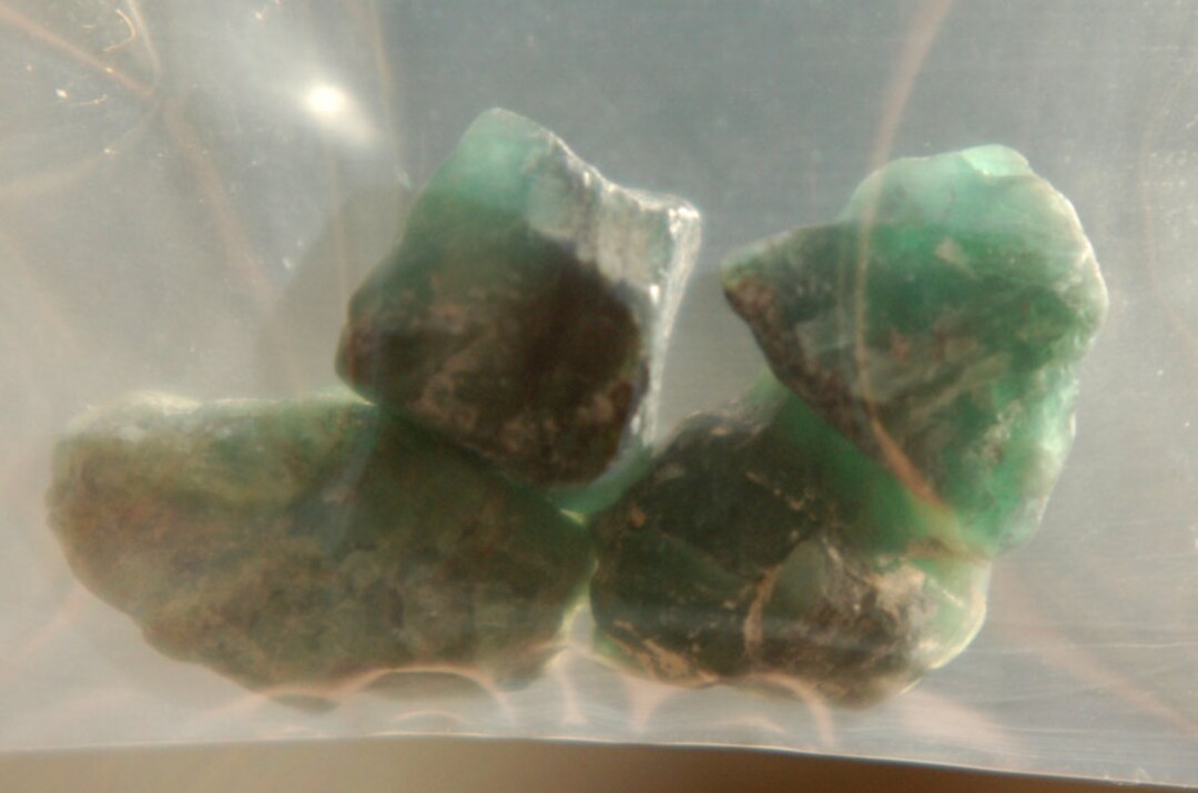 4 Large Natural African Emerald Crystals - 37.52 Ct Total Weight ...