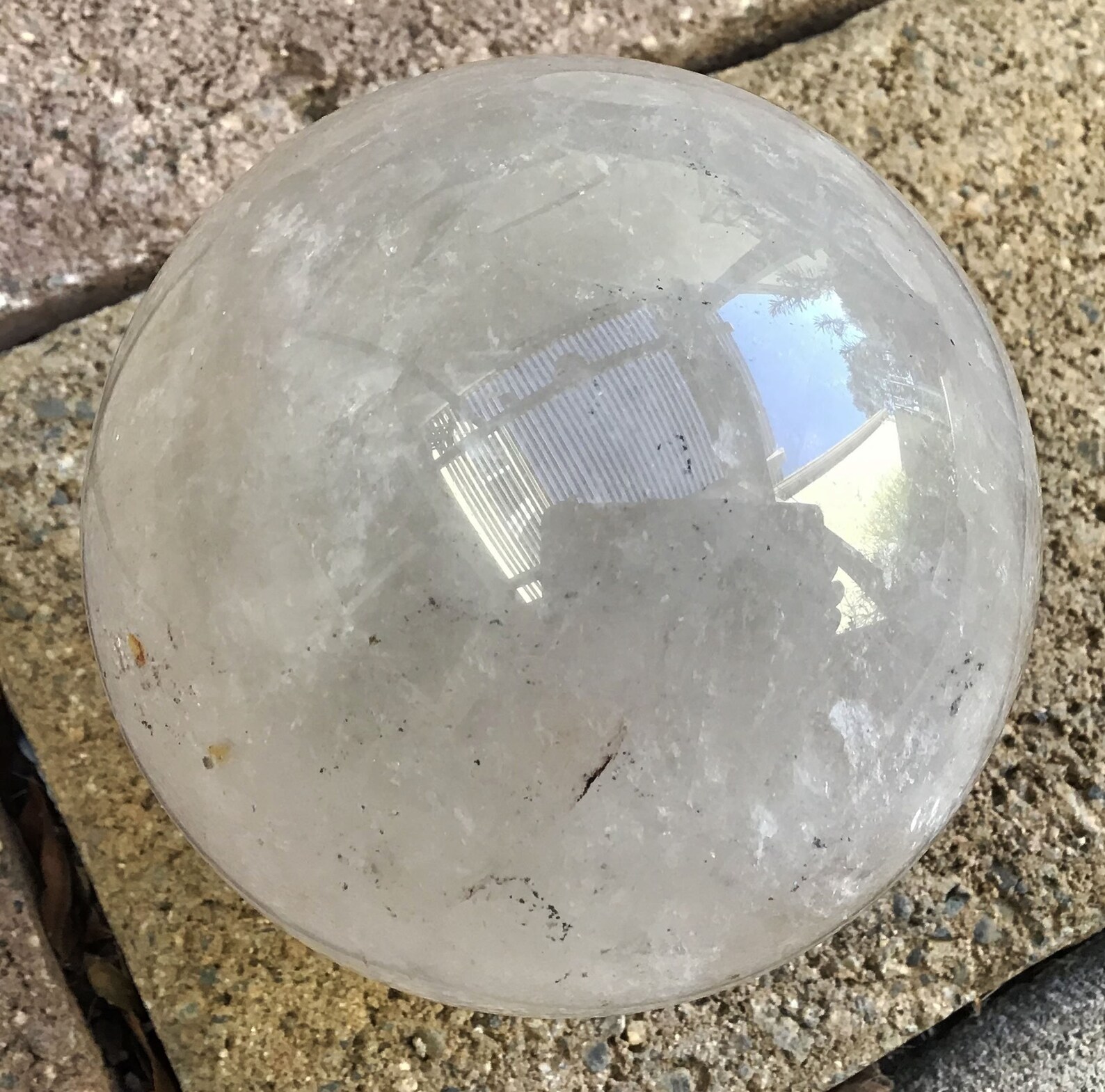 Quartz Crystal Ball/sphere - Natural Crystal - 3 3/8 Inches, 1,039 ...
