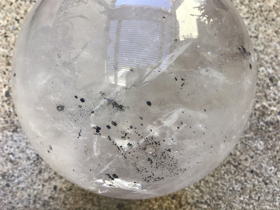 Quartz Crystal Ball/sphere - Natural Crystal - 3 3/8 Inches, 994 Grams ...