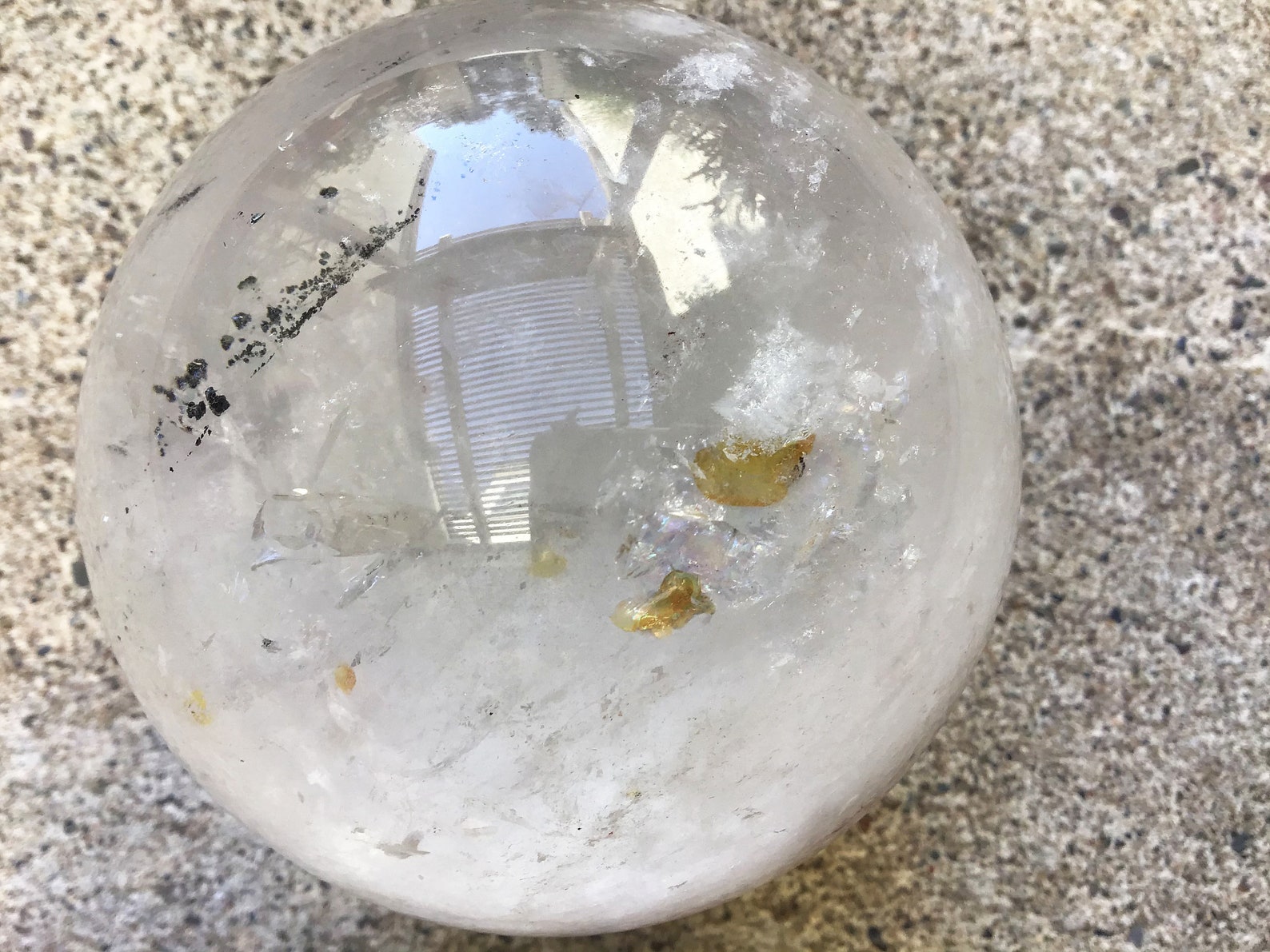 Quartz Crystal Ball/sphere - Natural Crystal - 3 3/8 Inches, 994 Grams ...