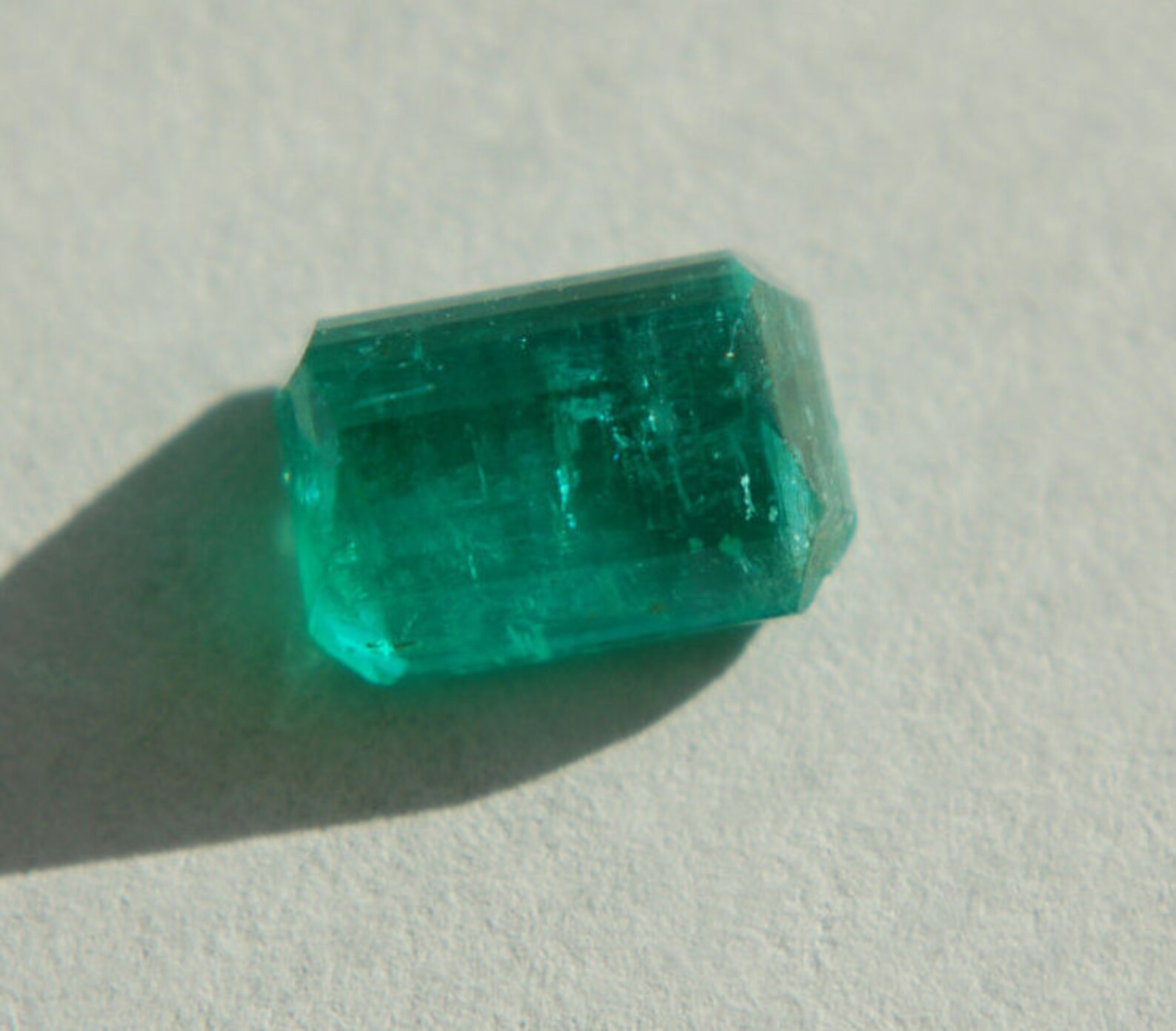Natural Emerald Faceted crystal 1.51 ct great Green Color | Etsy