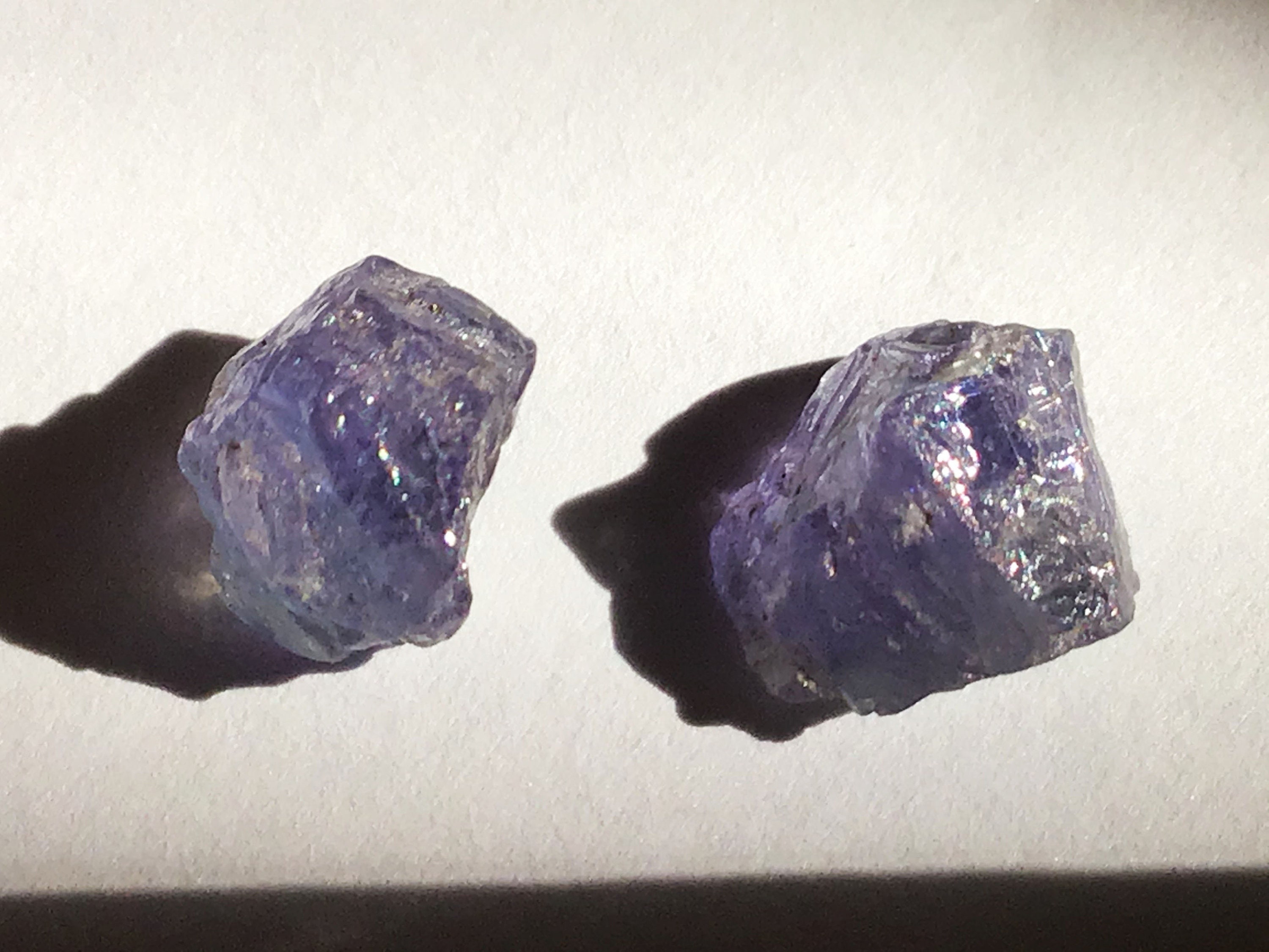 2 Rare Tri-Color Tanzanite Natural crystals 4.94 ct great | Etsy