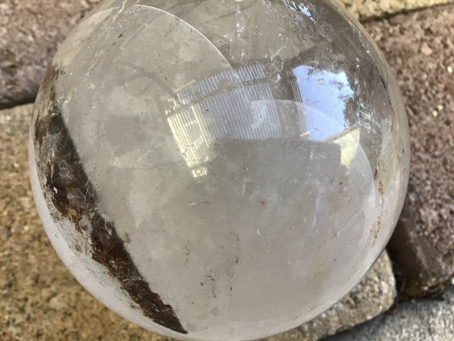 Phantom Quartz Crystal Ball/sphere - Natural Crystal - 3 3/4 Inches ...