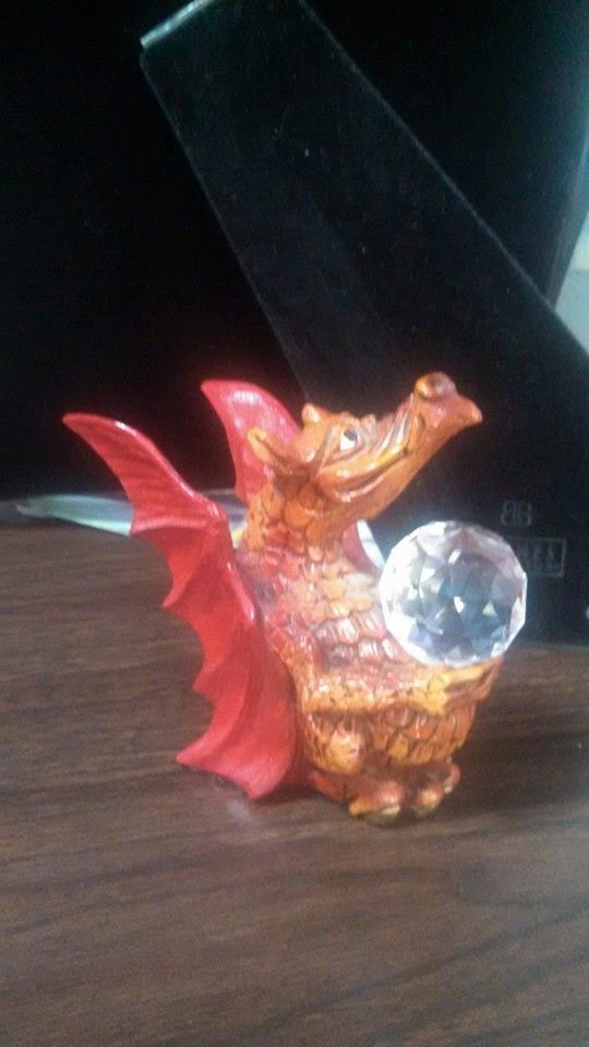 3 Pieces: Windstone Editions Peacock Wizard Dragon Blue/purple Crystal ...