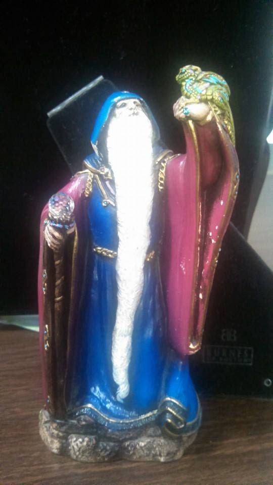 3 Pieces: Windstone Editions Peacock Wizard Dragon Blue/purple Crystal ...