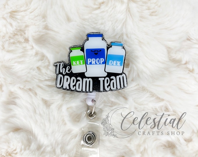 Dream Team Badge Reel Nursing Student Badge Reel Anesthesia Badge Reel ...