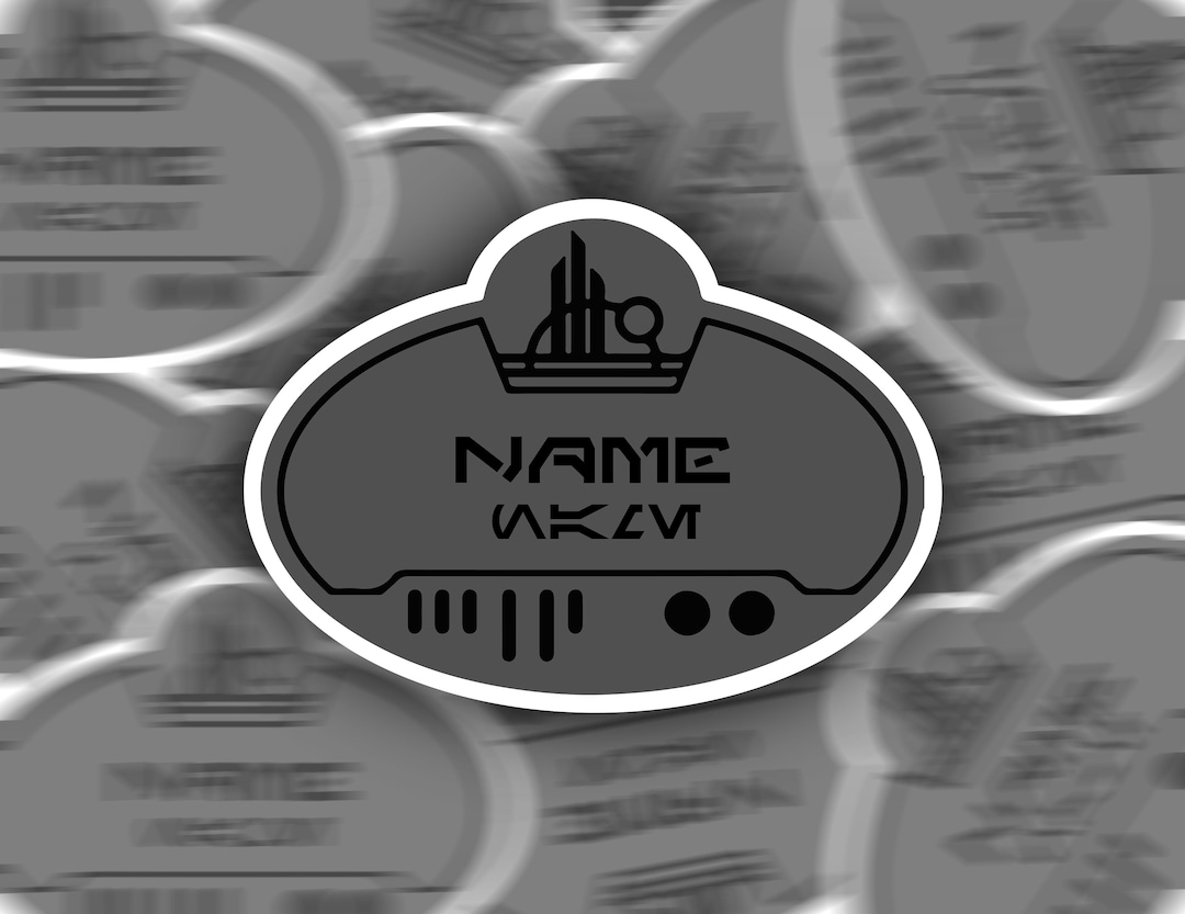 Galaxy's Edge Cast Member Name Tag Sticker | Star Wars Galaxy's Edge ...