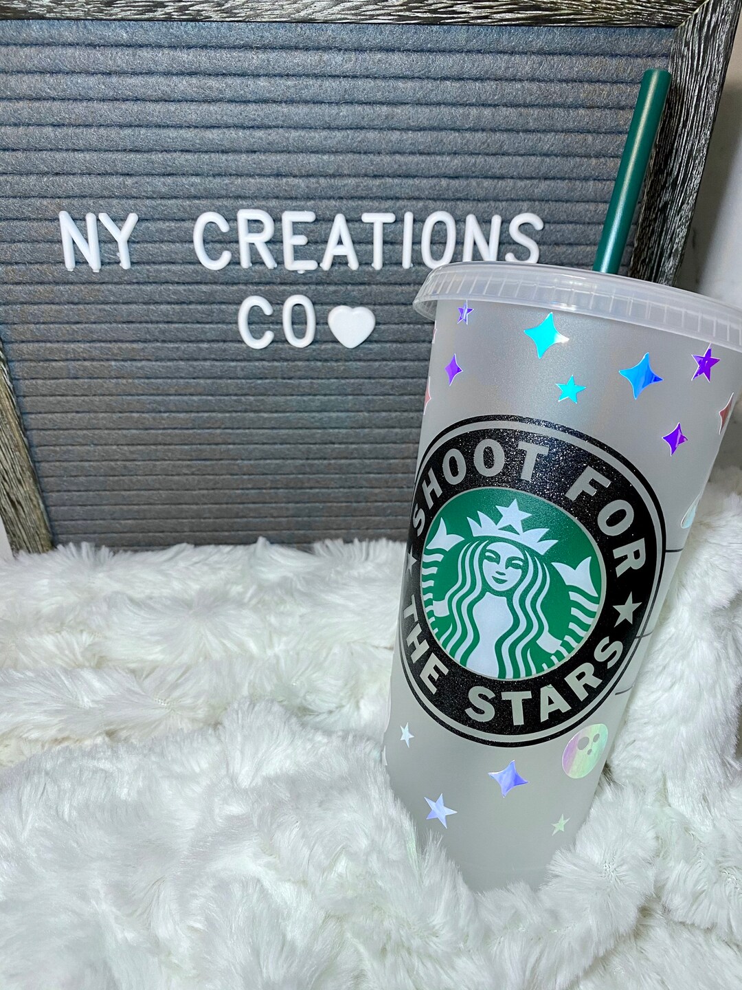Shoot for the Stars Starbucks Reusable Cold Cup Outer Space - Etsy