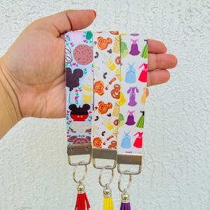 Disney Princess Keychain Wristlet Princess Dress Keychain Disney Faux ...