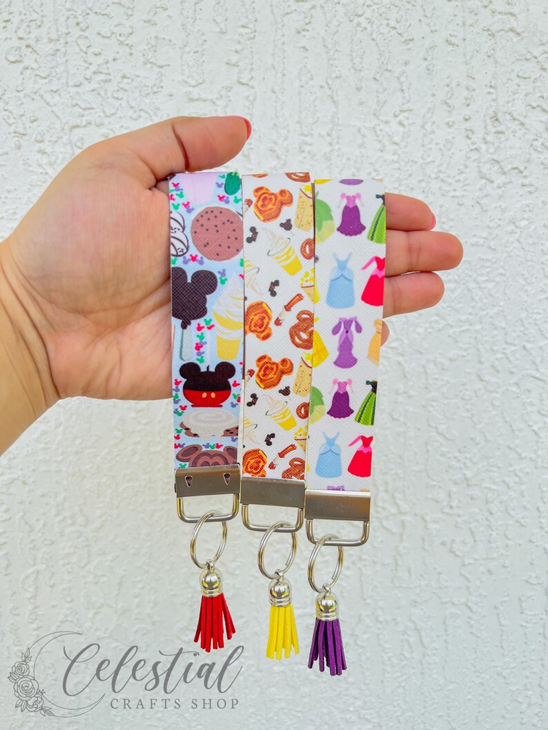 Disney Princess Keychain Wristlet Princess Dress Keychain - Etsy